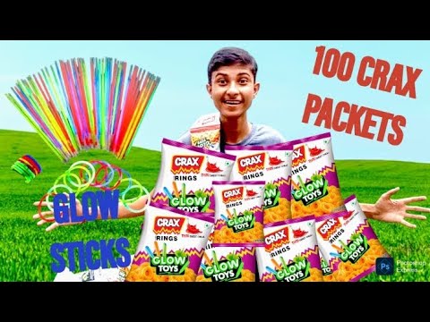 What an experiment it was by taking out glow stick from 100 crack packets, dangerous 😨 #experimen...