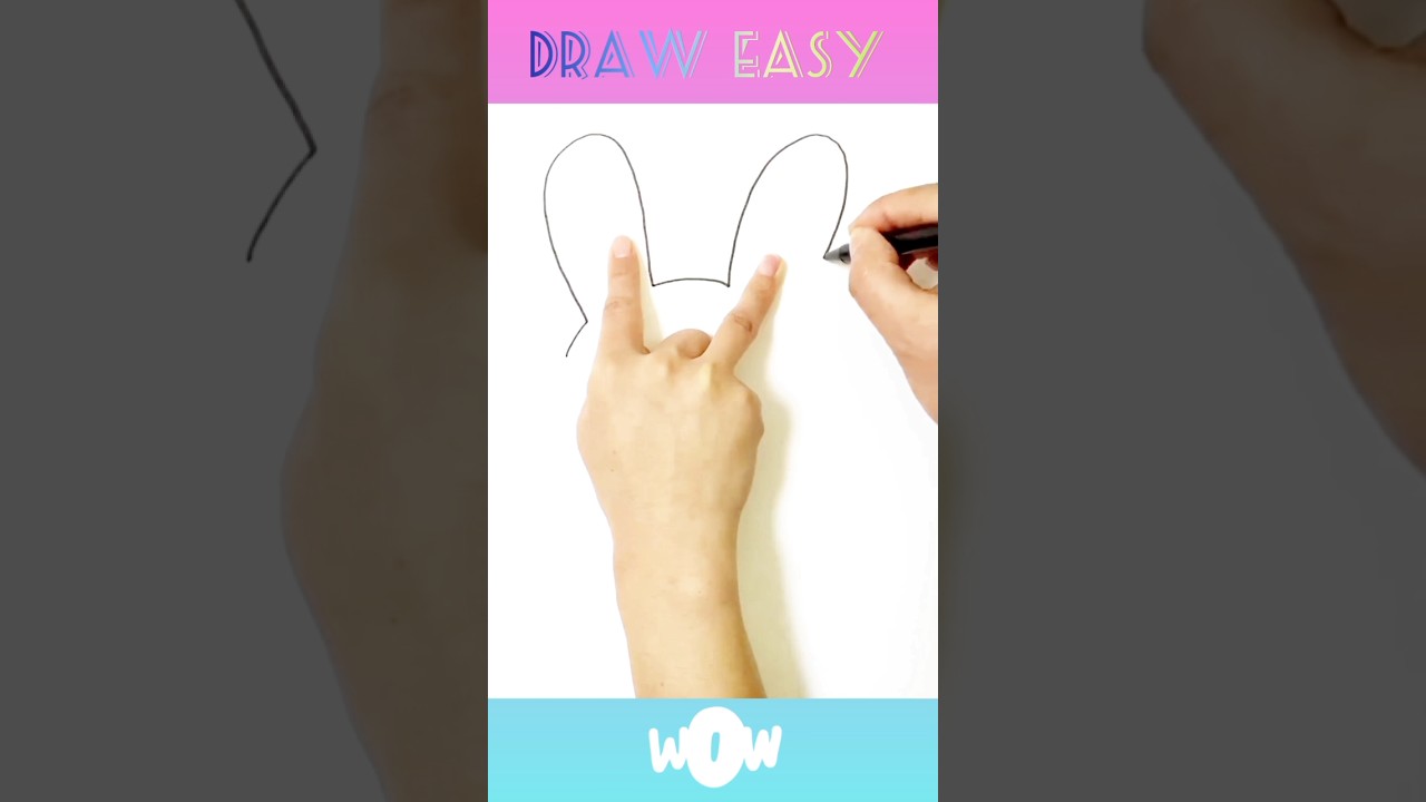 Very Easy Cute Rabbit ( Bunny) with carrot Drawing #shorts #drawingvideos #rabbitdrawing #bunny