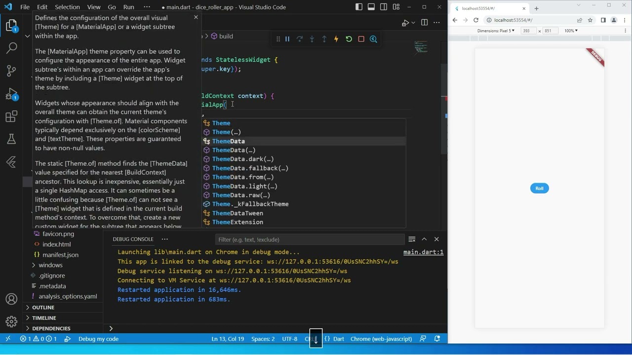 Flutter Dice Roller App Tutorial: Building an Interactive Dice Rolling App