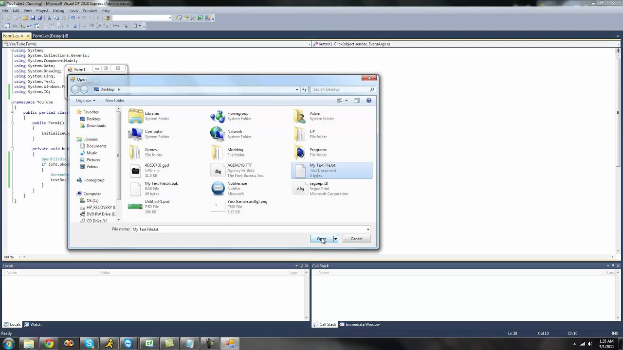 C# Beginners Tutorial - 36 - StreamReader pt 1