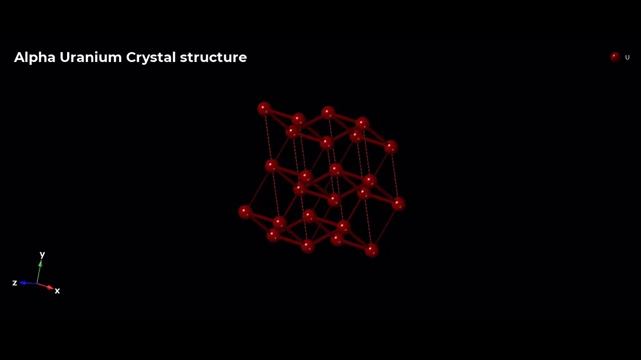 Uranium Crystal Structure 3d Animation