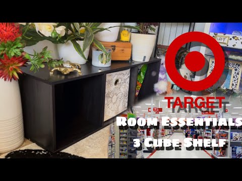 Room Essentials Cube Shelf “Dark Brown” || Shelf Assembly and Plant Shelf