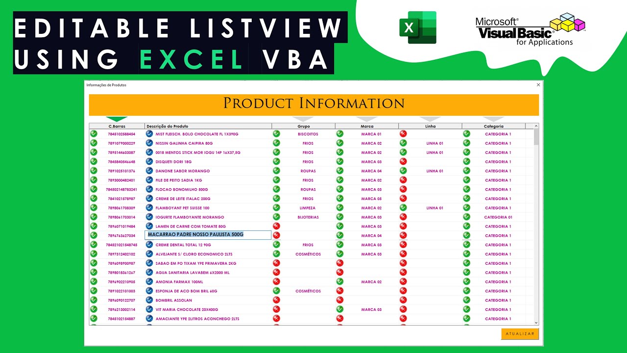 Editable ListView VBA