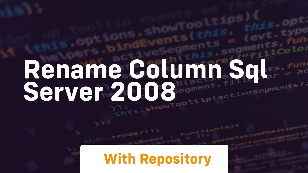 rename column sql server 2008