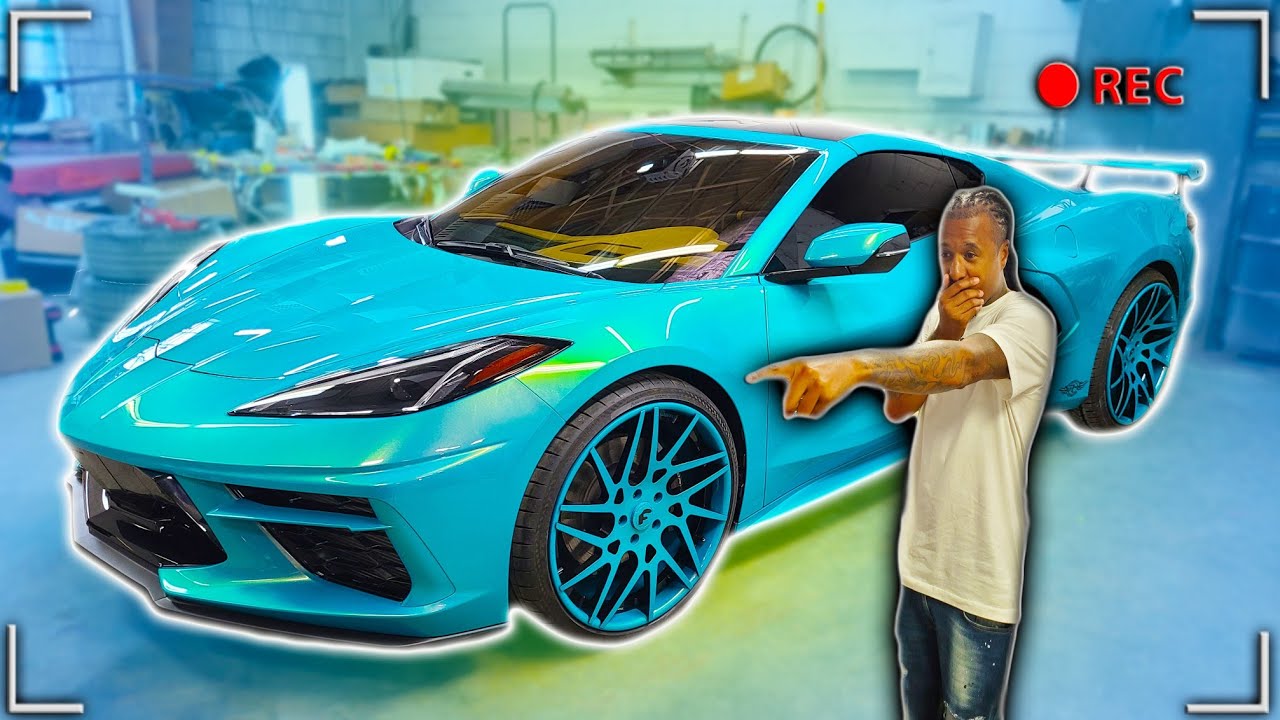 Teal-Painted C8 Chevy Corvette Gets Custom-Matched Forgiatos and Engine ...