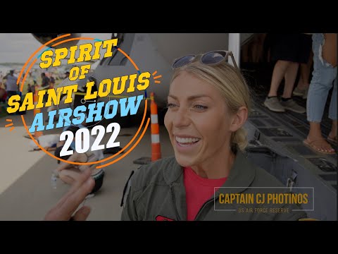 Captain CJ Photinos USAF Reserve Interview @ "Spirit Of Saint Louis 2022 Air Show " filmed in 8K