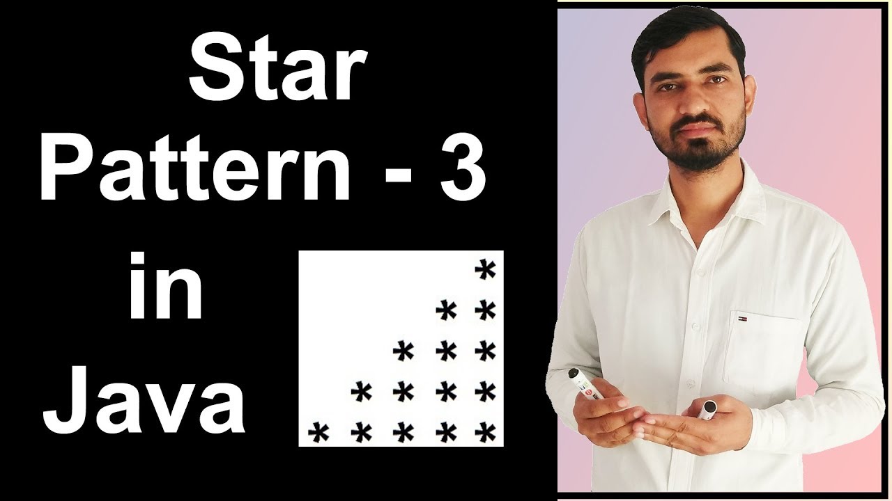 Star Pattern -  3 Program (Logic) in Java by Deepak