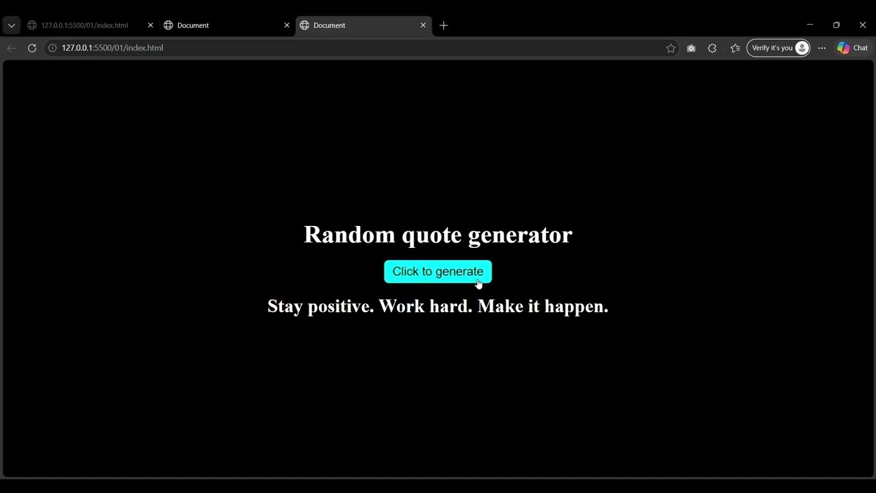Beginner JavaScript Project 🚀 Random Quote Generator