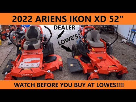 2022 Ariens Ikon XD 52" - Big Box Store vs Ariens Dealer - Quality Differences