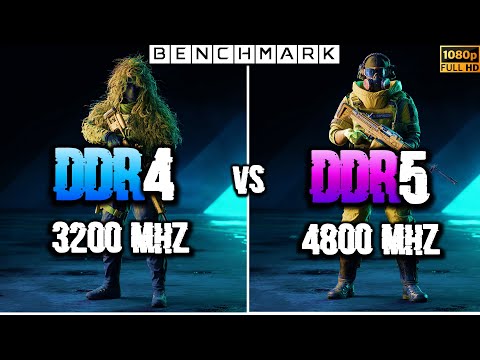 DDR4 3200 MHz RAM vs DDR5 4800 MHz RAM // Test in 9 Games // 1080p // Benchmark
