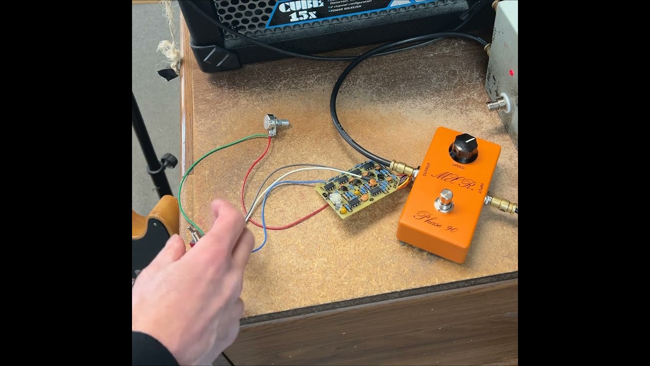 MXR phase 90 modifications, feedback knob and phase 45 toggle.￼