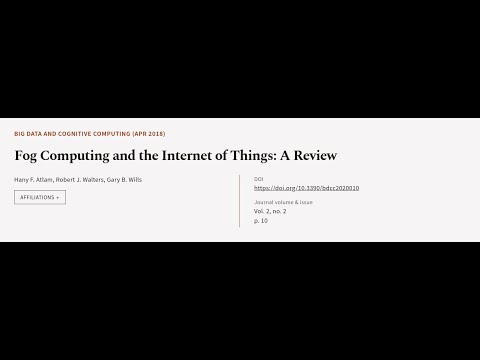 Fog Computing and the Internet of Things: A Review | RTCL.TV