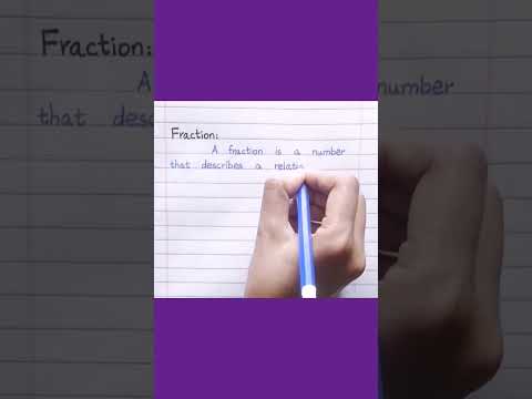 Define Fraction #shorts