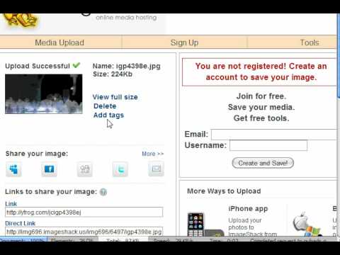 New ImageShack Tutorial