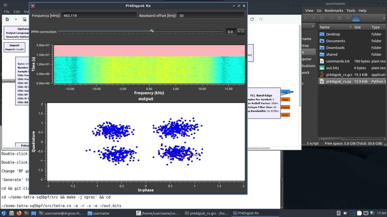 Capturing Demodulated TETRA Data Bits To A File In DragonOS FocalX