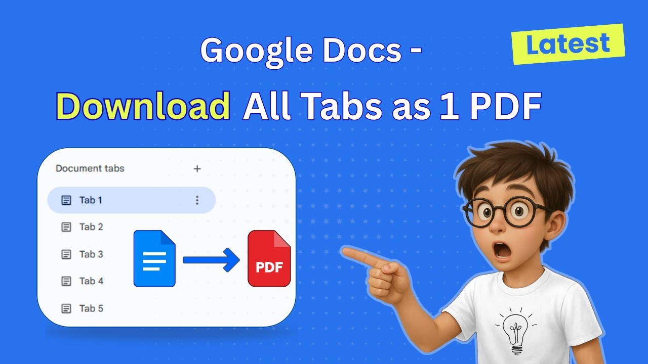 Google Docs: Download all tabs as one PDF | (Fast & Easy)