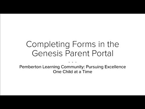 Completing Forms in Genesis Parent Portal