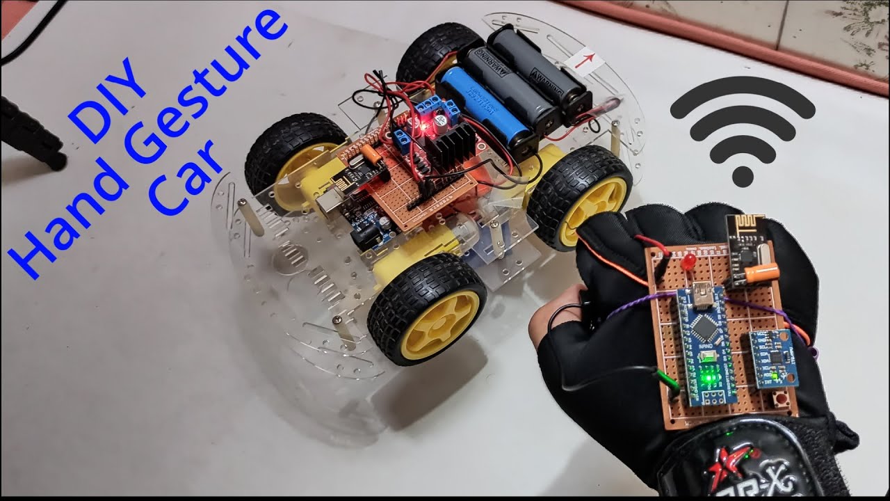 DIY | Hand Gestures controlled car using Arduino | nRF24l01 | MPU6050