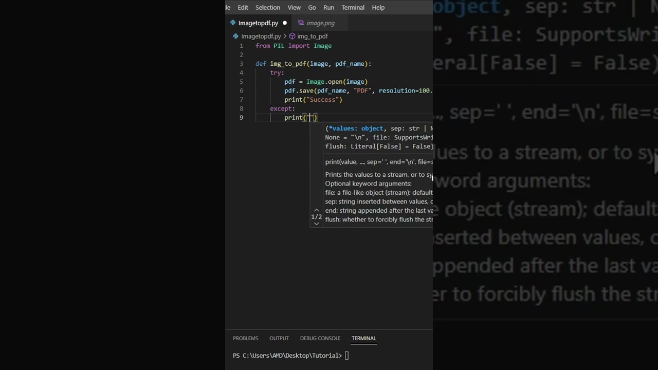 How To Make An Image To PDF Converter In Python 😎 #python