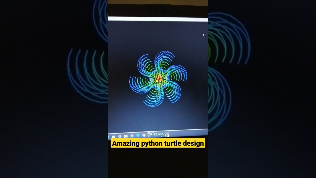 Python Turtle Graphics - 33 | Amazing Python Turtle Design | @Python_Shorts