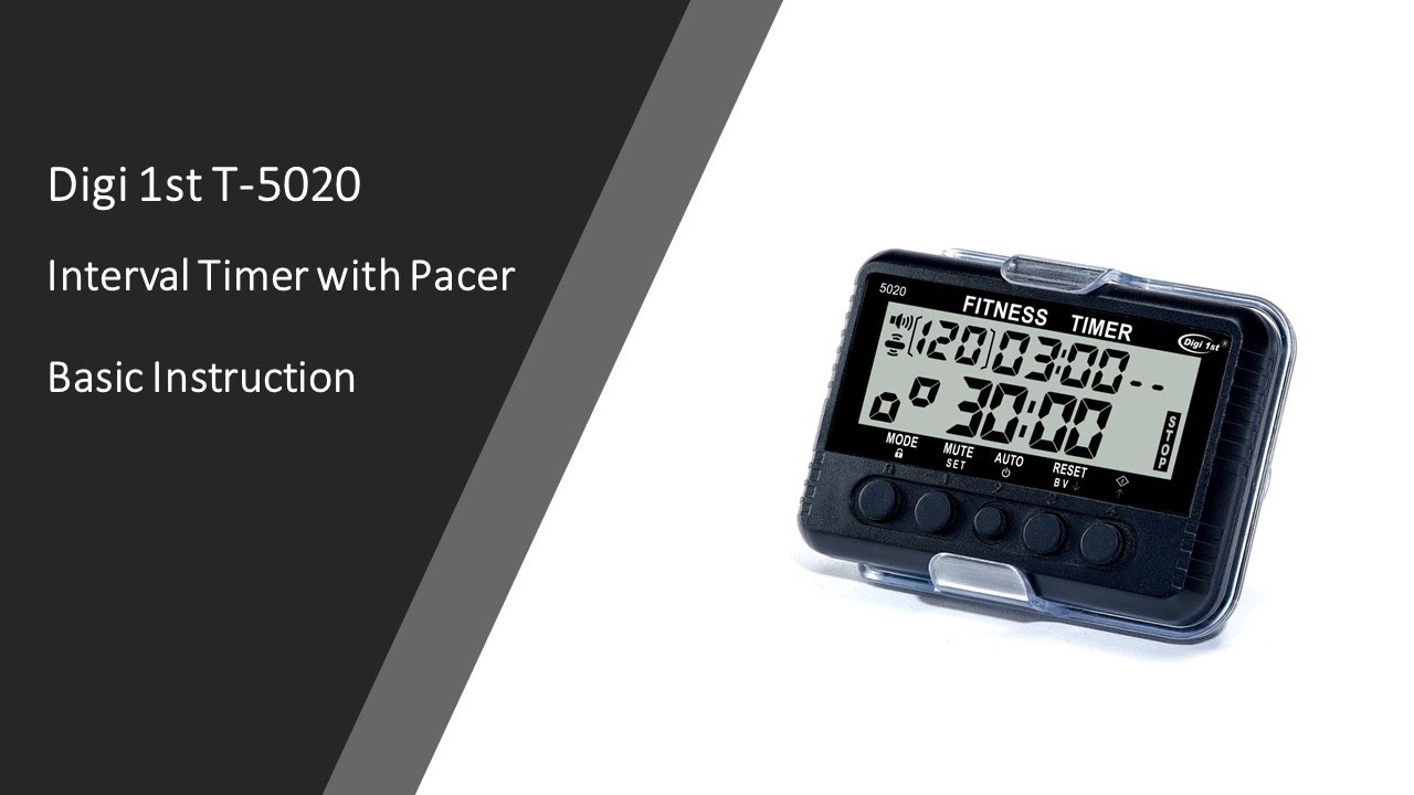 Digi 1st T-5020 Fitness Interval Timer with Pacer Instruction