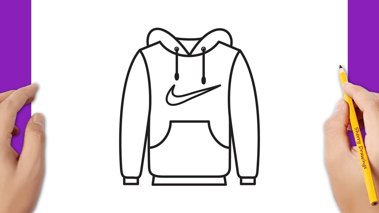 How to draw a hoodie easy