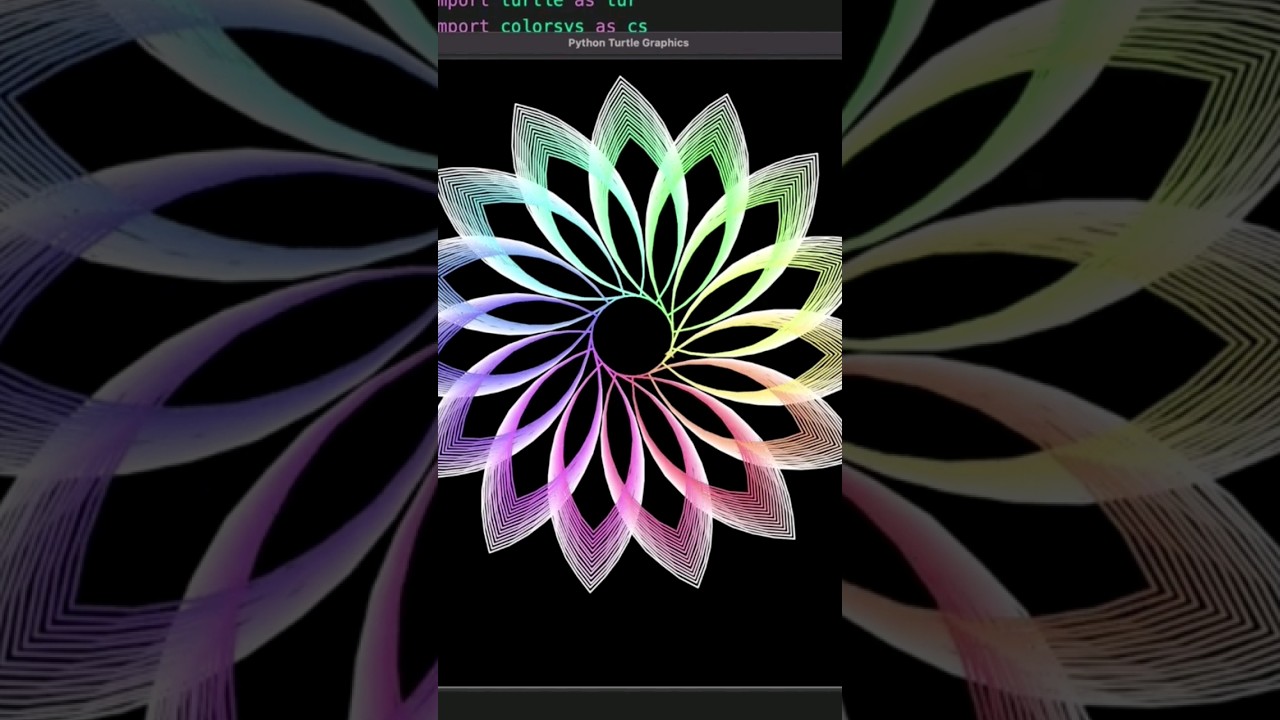 Amazing turtle graphics program in python #python #trending #turtlegraphics #youtubeshorts