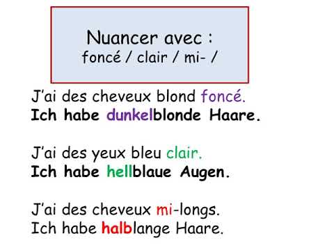 das Aussehen La description physique en allemand