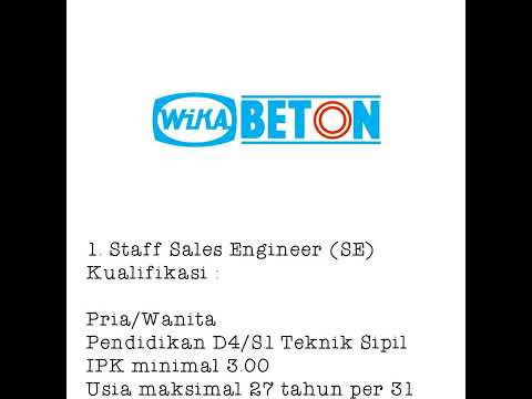 Lowongan Kerja PT Wijaya Karya Beton Tbk