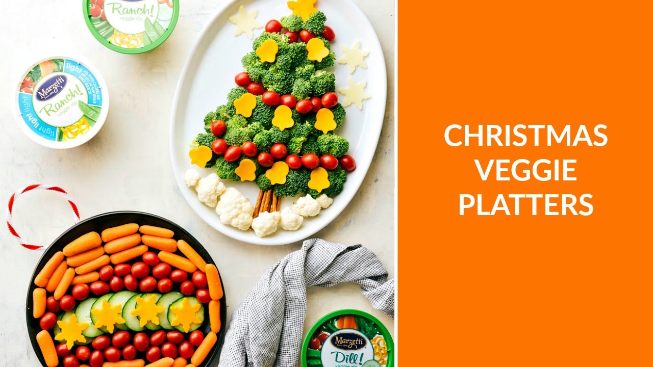 Two Christmas Veggie Platters