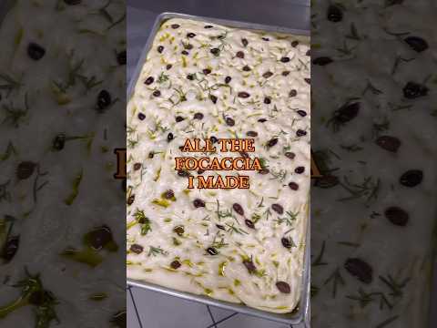 all the focaccia i made on bread station