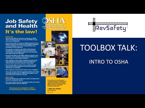 Toolbox Talk: Intro To OSHA