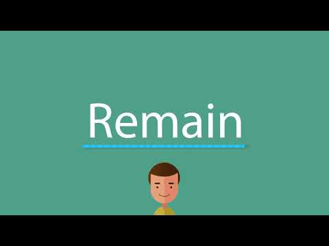 How to pronounce Remain