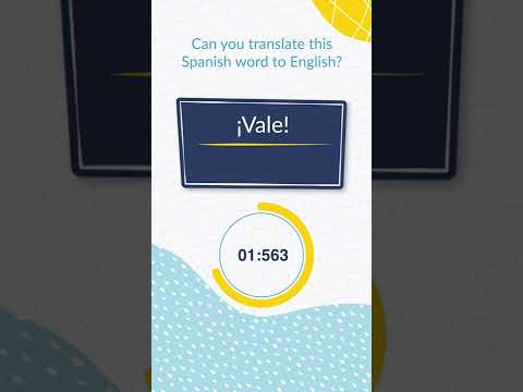 Spanish Expressions: Say "¡Vale!" in English #Short