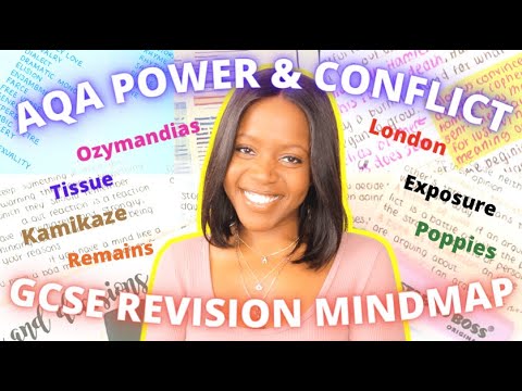 Power and Conflict Poetry Revision: Mind Map Of All 15 Poems! 2025 English GCSE Exams Revision!