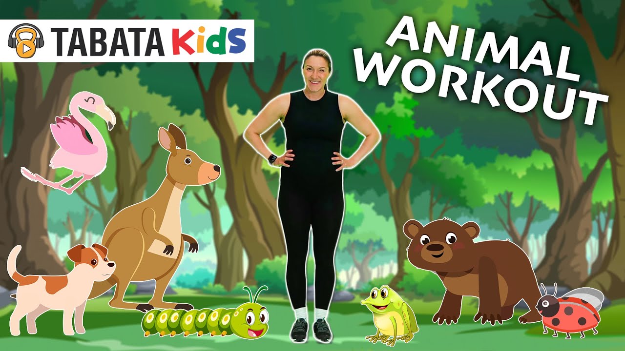 Tabata Workout for KIDS | The Animal Workout (ages 3-8) w/@TabataKidsWorkouts