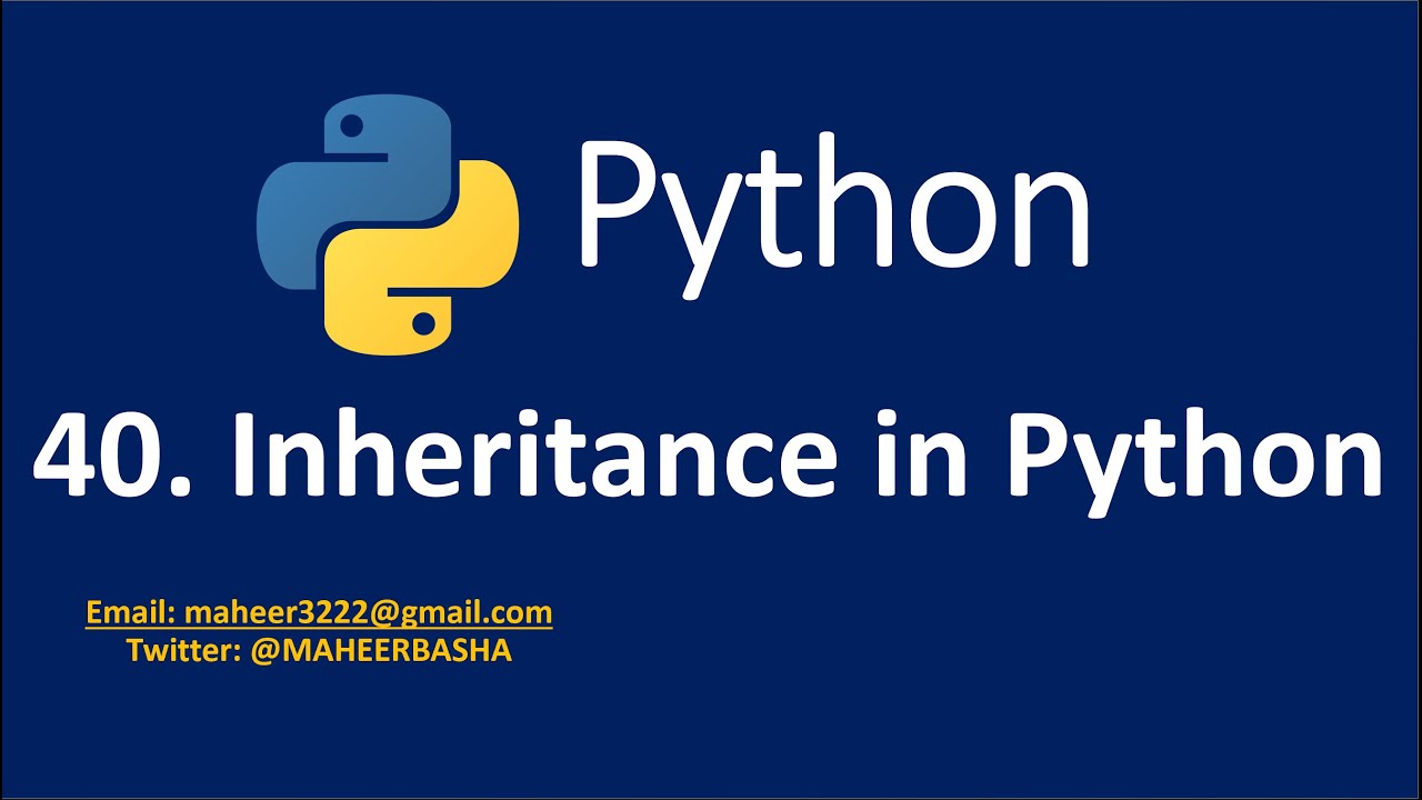 40. Inheritance in Python