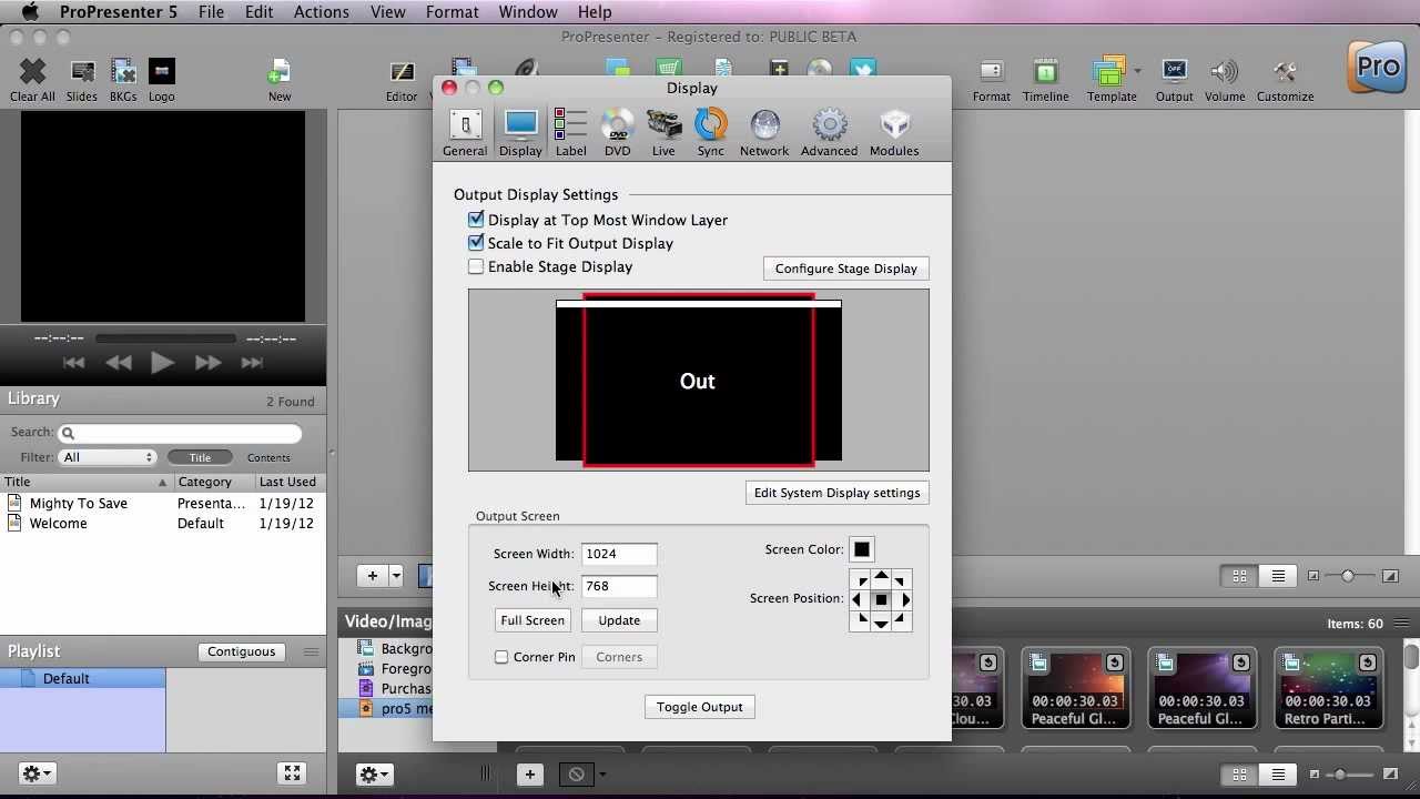 ProPresenter 5 - Basic Set Up