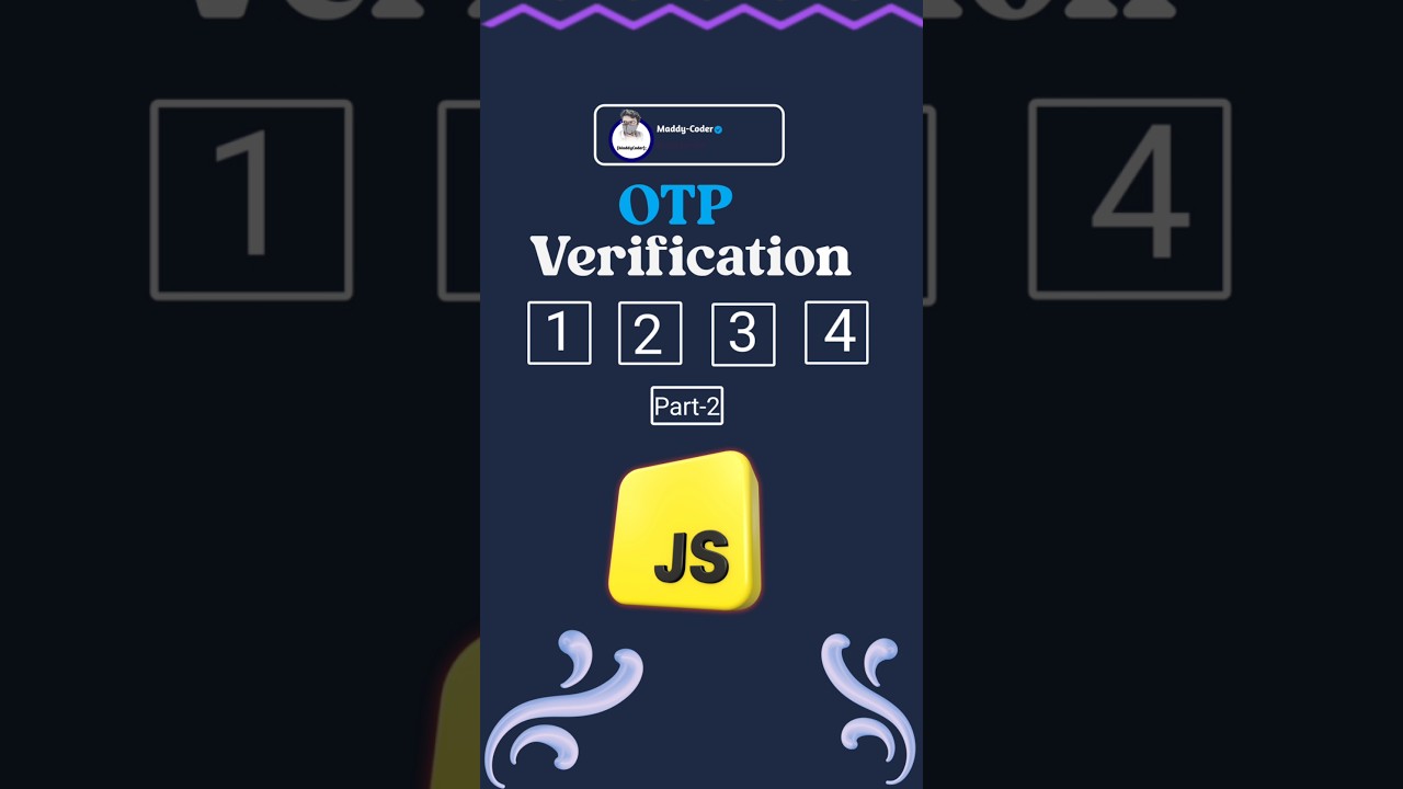 OTP Verification form || how to create OTP Verification form using html css and javascript #shorts
