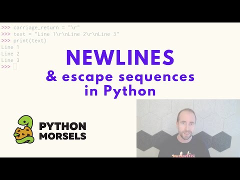 Newlines and escape sequences in Python