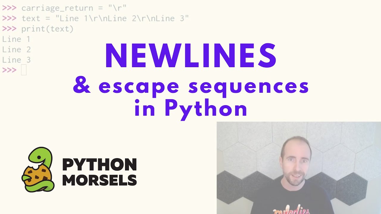 Newlines and escape sequences in Python