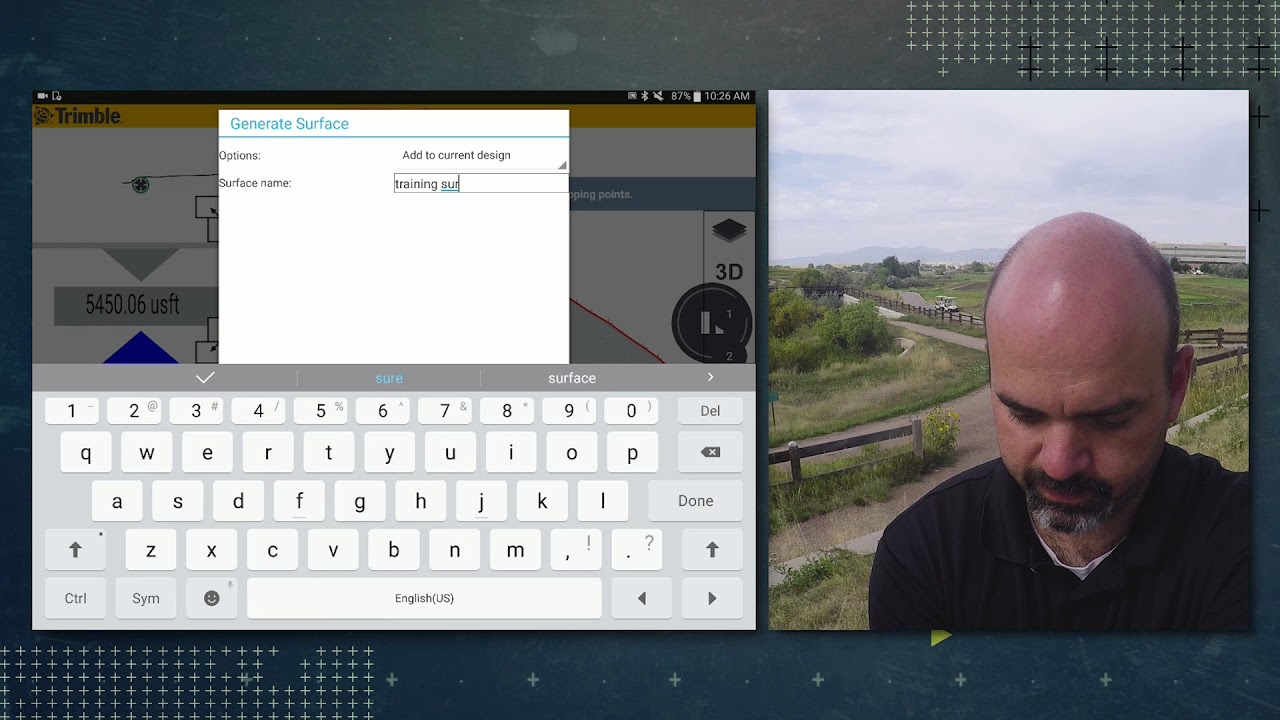 Trimble SitePulse: Surfaces