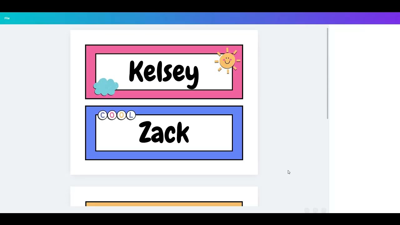 Canva Bulk Create - Creating Student Name Tags