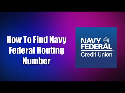How To Find Navy Federal Routing Number