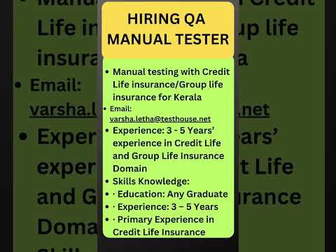 Testing Jobs | Manual Testing| QA Jobs | Rd Automation Learning