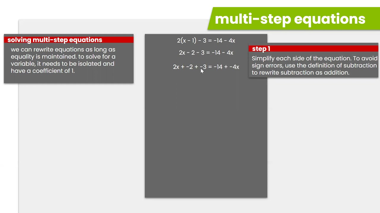UB Math MultiStepEquations