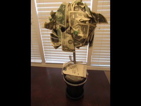 "Sweet 16" Money Tree gift