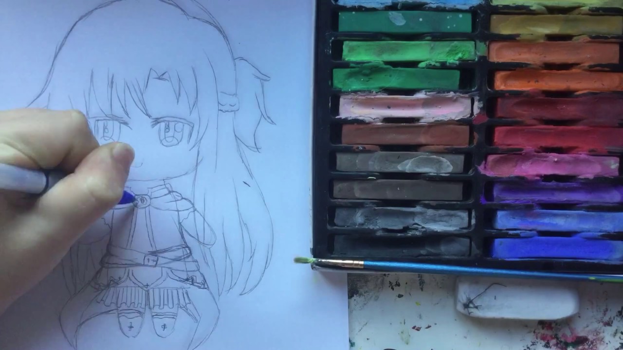 Asuna chibi ( drawing time lapse )
