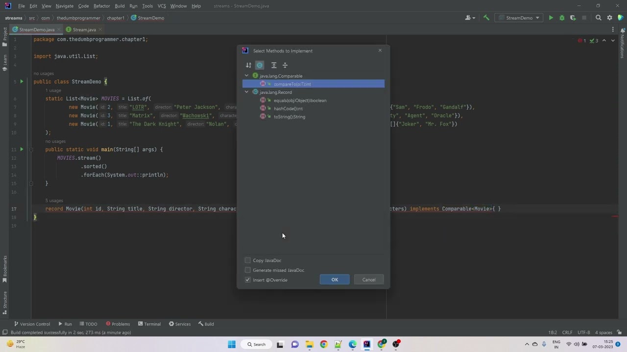 #23 How to use sorted() and distinct() | Java Streams