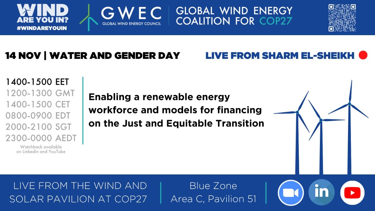 Live from COP27: Enabling a renewable energy workforce and models for financing the Just Transition